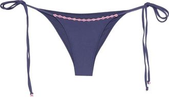 Frankies Bikinis Femme, Maillots de bain, Bleu, Taille: 38 FR Miblo Tie-Side Bikini Bottom