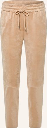 Juvia Hose Im Jogging-Stil In Lederoptik braun