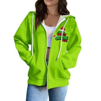 Generic Le Grinch Sweat A Capuche Femme Polaire The Adulte Vetement Pull Vêtements Femmes Chaud Sweet De Costume Pilou Moche Oversize Pulls Hiver Deguisement 
