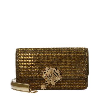 Roberto Cavalli Femmes Pochette en cuir dor&eacute;
