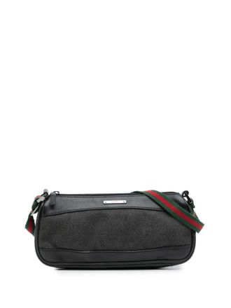 Gucci sac port&eacute; &eacute;paule &agrave; bande Web (2000-2015) - Noir