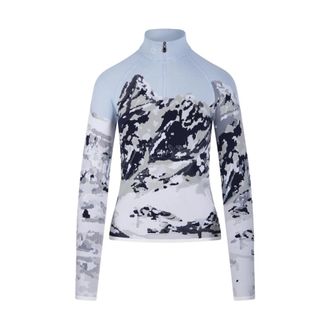 Perfect Moment Haut de couche de base zipp&eacute; 1/4 - Femme - Pulls - Bleu - Taille: 38 FR
