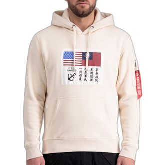 Alpha Industries Herren USN Blood Chit Hoody Kapuzensweat Kapuzenpullover, Jet Stream White, M