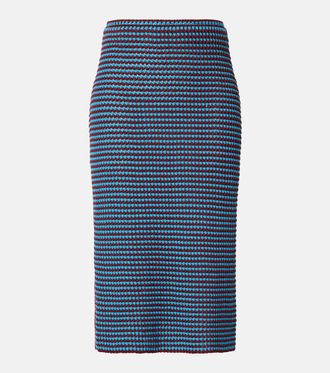 Alaia Ala&iuml;a Jupe crayon en crochet de coton