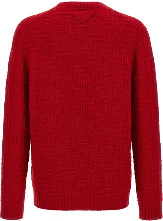 Prada Mens Multicolor Virgin Wool Cardigan Clothing