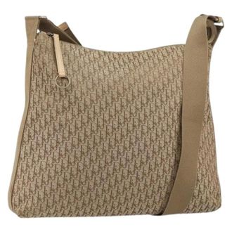 Dior Sac bandouli&egrave;re Pre-owned en toile Trotter - Femme - Pre-owned - Beige - Taille: ONE Size