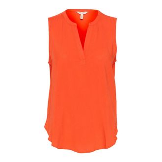 Part Two Femme, Tops, Orange, Taille: 46 FR Chemisier Rouge Mandarin Col en V