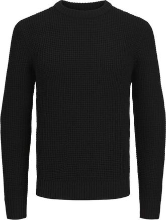 Jack & Jones Plus Size Herren Jjliam Knit Crew Neck Pls Strickpullover, Schwarz, 6XL Große Größen EU