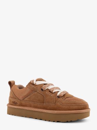 UGG Womens Sneakers W Lo Lowmel Suede Brown Leather-Nylon Trainers Leather/nylon
