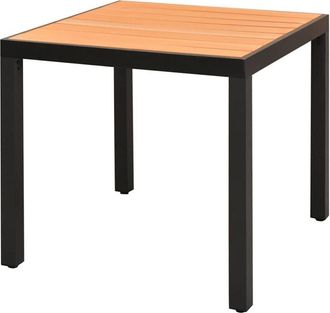 vidaXL Vidaxl - Table de jardin Marron 80 x 80 x 74 cm Aluminium et wpc