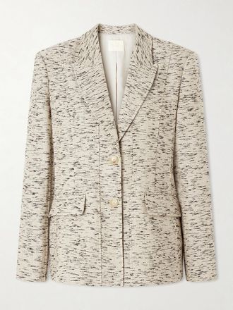 Ulla Johnson Tess Einreihiger Blazer Aus Tweed - Grau