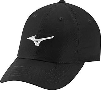 Mizuno Tour Adjustable Lightweight Hat Chapeau, Noir/Blanc, Taille Unique Mixte
