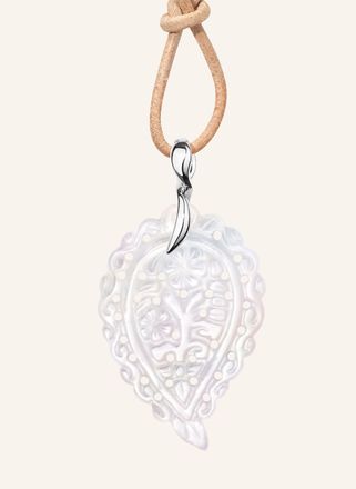 Tamara Comolli Tamara Comolli Anh&auml;nger Pendant India Medium Mother Of Pearl White Aus 18 Karat Wei&szlig;gold Und Perlmutt silber