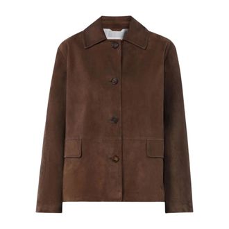 Max Mara Femme, Vestes, Brun, Taille: 40 FR Charme Suede Jacket