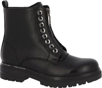 Tom Tailor Bottines pour femme 4290503, Noir, 38 EU
