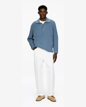 Arket Lockere Canvas-Hose -Wei&szlig;