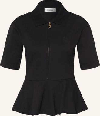 Sandro Sandro Jersey-Poloshirt schwarz