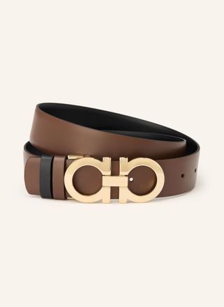 Ferragamo Ferragamo Lederg&uuml;rtel Zum Wenden braun