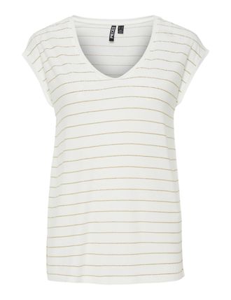 Pieces Pcbillo Tee Lurex Stripes Noos Bc