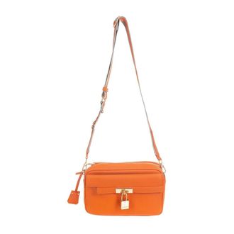 Fracomina Orangene Eco-Leder Umh&auml;ngetasche - - Bags - Damen - Orange - ONE SIZE