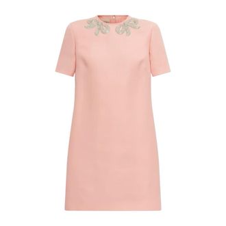 Valentino Garavani Femme, Robes, Rose, Taille: 36 FR Robe avec Embellissements Scintillants au Col
