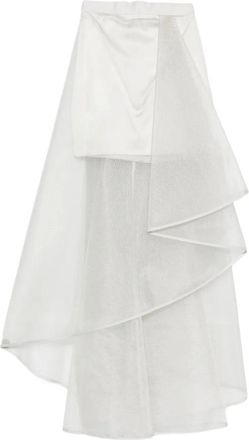 Gemy Maalouf jupe asymétrique à design superposé - Argent