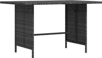 vidaXL Vidaxl - Table &agrave; d&icirc;ner de jardin Gris 110x70x65 cm R&eacute;sine tress&eacute;e
