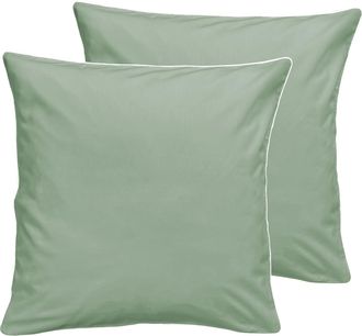 jilda-tex Luxus Premium-Bettwäsche aus Eukalyptus 100% Lyocell Tencel Zertifiziert besonders nachhaltig (Salbeigrün, 2 TLG. 80x80cm)