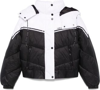 Karl Lagerfeld doudoune à design colour block - Blanc