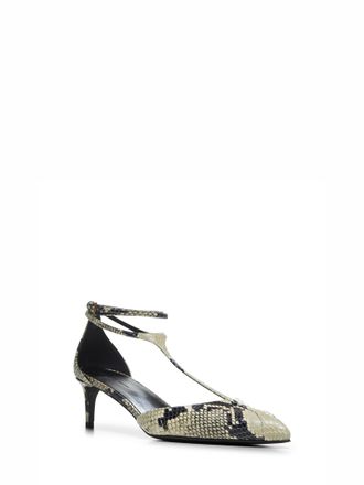Khaite Womens Python Embossed Leather Mia Pump Calf Pumps High Heel Shoes