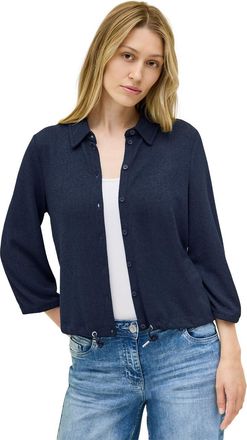 Cecil Damen B323528 Leichte Crepe Jacke, Urban Navy Blue, XXL
