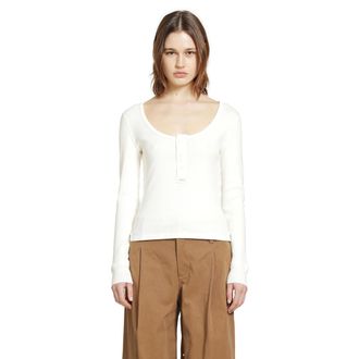 Chlo&eacute; Henley Long Sleeve Top
