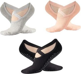 UPKOCH 3 Paires De Chaussettes Pour Femme Semelle Antid&eacute;rapante Douce Pour Peau Adapt&eacute;es Au Pilates Et &agrave; La Danse