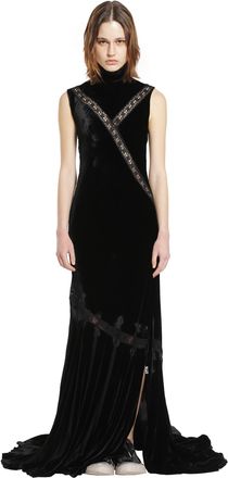 Ann Demeulemeester Agno X-Long Dress in Fluid Velvet