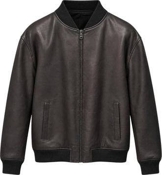Dolce & Gabbana Bomber en cuir - Homme - Vestes - Noir - Taille: XL