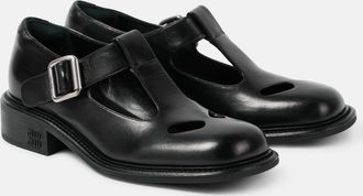 Miu Miu Mary-Jane-Ballerinas aus Leder