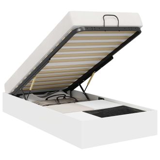 vidaXL Letto Ottomano Bianco 90 X 190 Cm Legno Ingegnerizzato Vidaxl