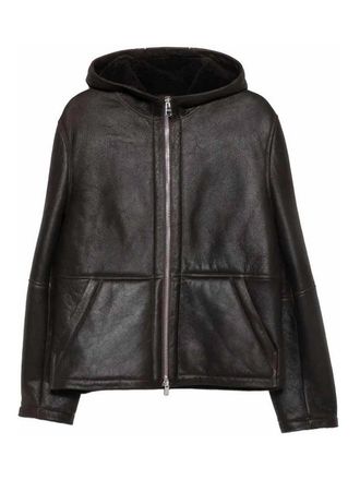 Dondup Manteau En Cuir - Marron