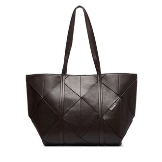Calvin Klein Handtasche Calvin Klein Woven Medium Carryall LV04F3548G Braun
