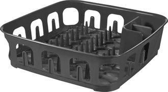 Curver 00742-308-00 Geschirrständer Essentials quadratisch, Plastik, grau, 39.1 x 39.1 x 10.9 cm