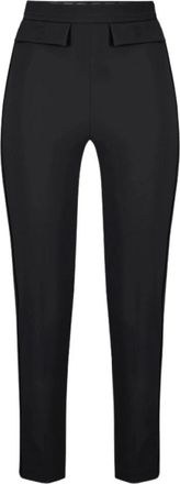 Elisabetta Franchi Femme, Pantalons, Noir, Taille: 42 FR Pantalon en Cr&ecirc;pe Stretch Double &Eacute;paisseur