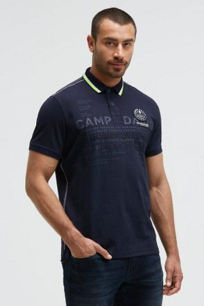 Camp David Poloshirt mit Seitenschlitze