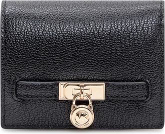 Michael Kors Femme, Accessoires, Noir, Taille: ONE Size Hamilton Moderne Small Leather Wallet