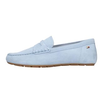 Tommy Hilfiger Flag Soft Suede Driver Loafer - - Shoes - Damen - Blau - 37 EU