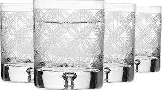 Krosno Whisky-, Bourbon- & Scotchgl&auml;ser 250 ml - 4er Set - Saga Kollektion - Kristallglas, Geschliffen - Handgefertigt - Geschenk