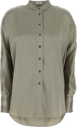 Brunello Cucinelli Femme, Blouses et Chemises, Vert, Taille: 36 FR Shirt