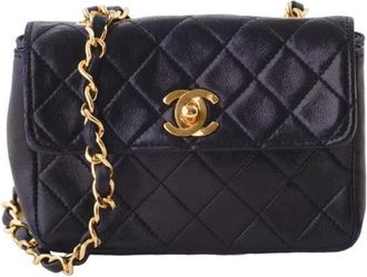 Chanel Sac &agrave; bandouli&egrave;re vintage Pre-owned - Femme - Pre-owned - Noir - Taille: ONE Size