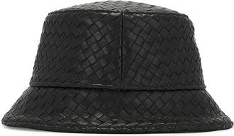 Bottega Veneta Caps & M&uuml;tzen - Intrecciato Nappa Bucket Hat - Gr. S - in Schwarz - f&uuml;r Damen