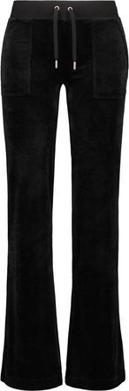 Juicy Couture Sweathose LAYLA LOW RISE POCKETED FLARE PANT Damen Trainingshose Damen, Sweathose, Velour, Jogginghose mit Glitzer, Sale