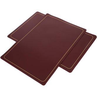 DOITOOL NOLITOY 4 St&uuml;ck Tischsets aus PU Leder rutschfest und Hitzebest&auml;ndig Schlichte Tischunterlage f&uuml;r Esstisch und K&uuml;che Wasser und &Ouml;labweisend Praktische